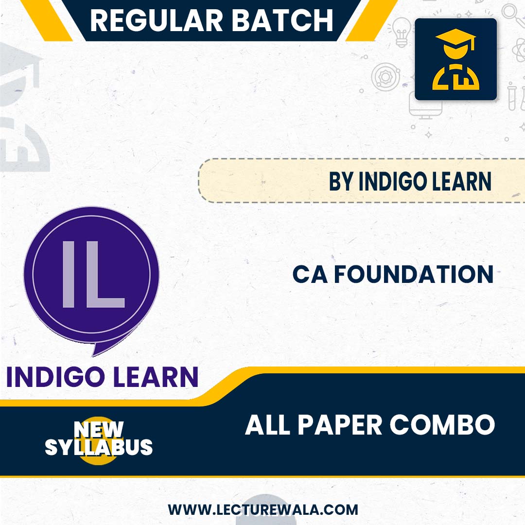 CA Foundation Combo In English Without Books By Indigo learn